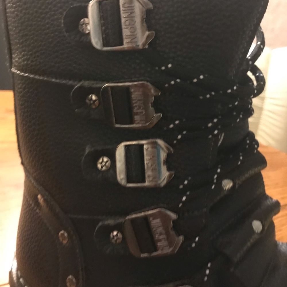 Black Goth Jingpin Boots New - Gem